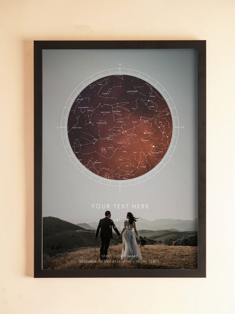 Wedding Bells - Personalised Star Map For Couples & Weddings