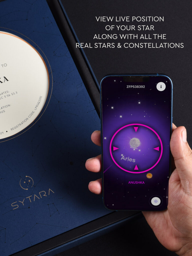 Name A Star: With Star Tracking App & Gift Kit - Sytara