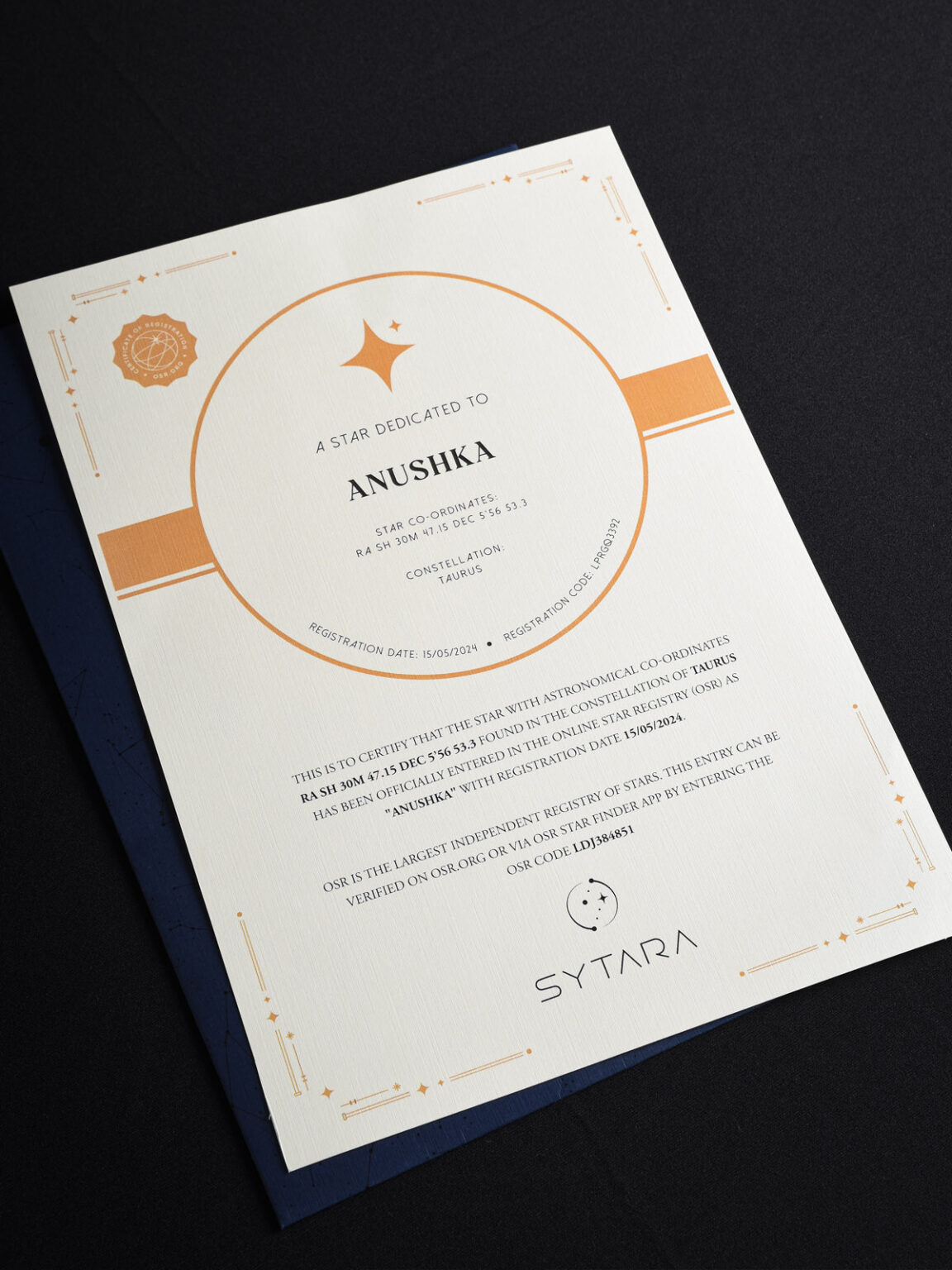 Name A Star: With Star Tracking App & Gift Kit - Sytara